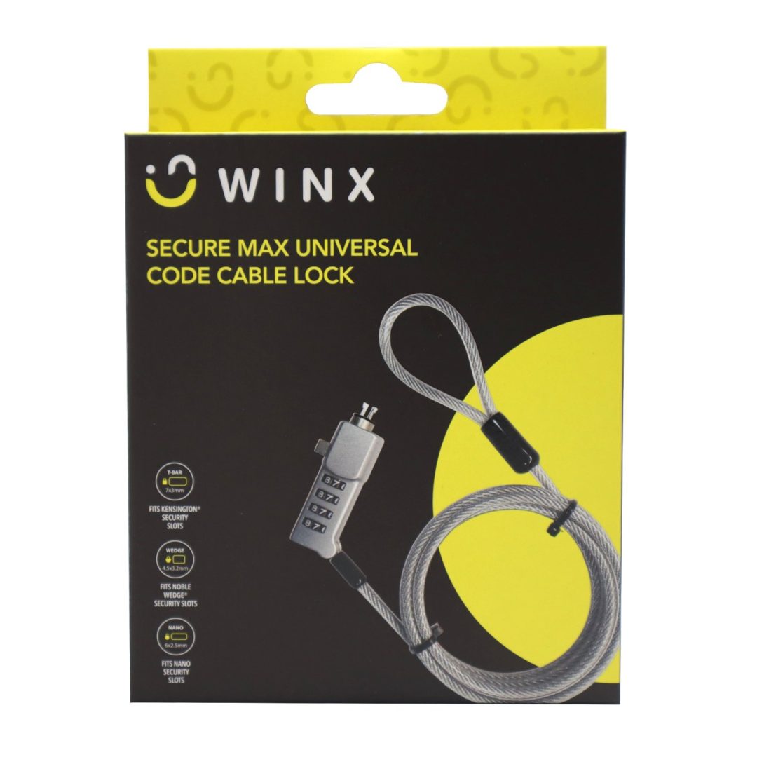 WINX Secure Max Laptop Code Cable Lock | Briggi Tech